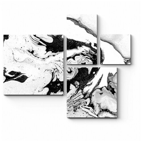 Модульная картина Черно-белое море 162x135