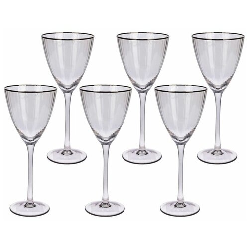 Набор бокалов для вина "Элеганца", стекло, прозрачный, 420 мл (6 шт.), Koopman International