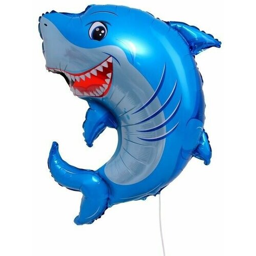 Воздушный шарик, фольгированный 30" "Зубастая акула"