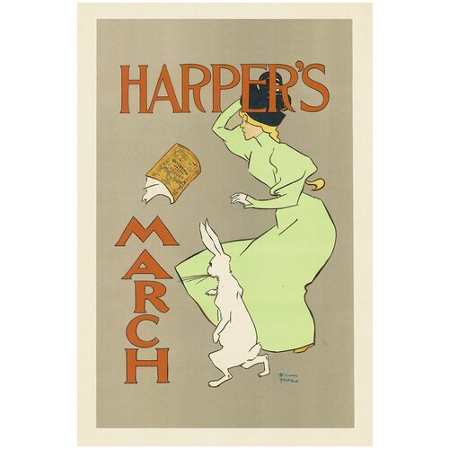 Постер / Плакат / Картина Рекламный плакат - Harpers March 50х70 см в подарочном тубусе
