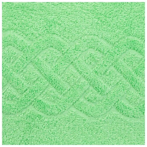 ДМ-люкс Полотенце махровое Plait 70х130 см, цвет зелёный