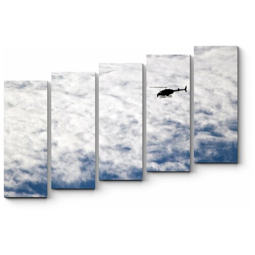 Модульная картина Летящий в облаках 90x63