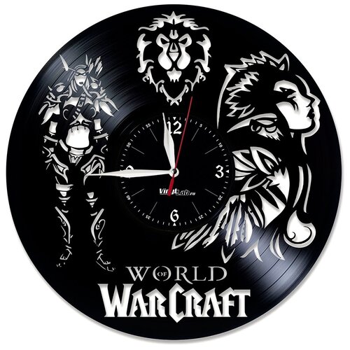 Часы из виниловой пластинки (c) VinylLab Warcraft