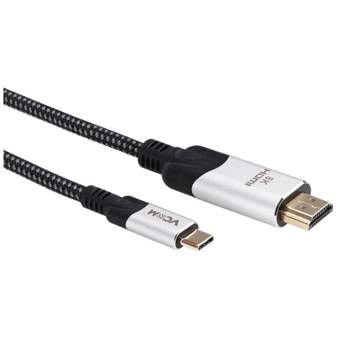 Vcom кабели CU423MCV-1.8M Кабель-адаптер USB 3.1 Type-Cm --> HDMI A m 8K@30Hz, 1.8m , Alumi Shell, 4895182217980