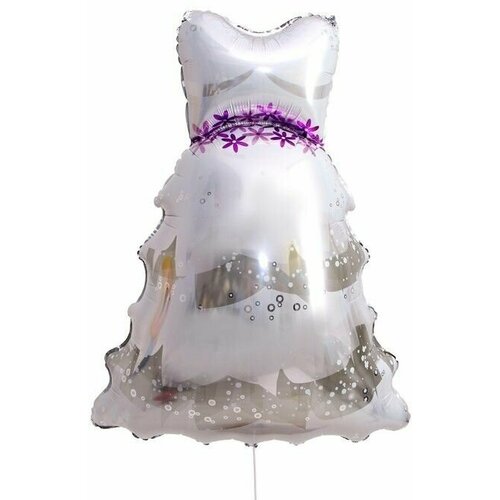 Шар фольгированный 40 Свадебное платье, 5 шт.