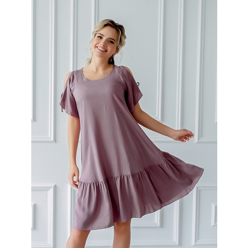 Платье Текстильный Край, размер 48, бежевый