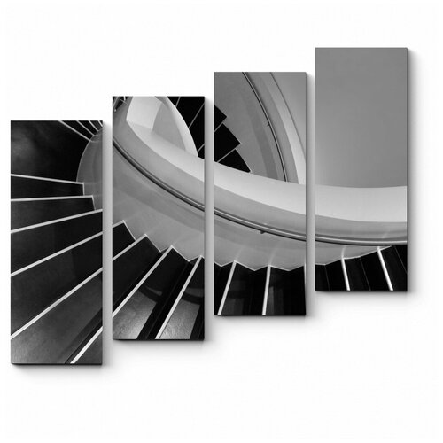Модульная картина Спиральная лестница в стиле минимализм 110x95