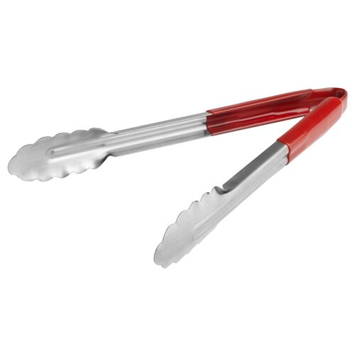 Щипцы 30 см, нерж. сталь, ручки из пластмассы, цвет красный (CP-I A 12 R 0.7)