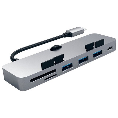 USB-концентратор  Satechi Aluminum Type-C Clamp Hub Pro, разъемов: 4, space gray