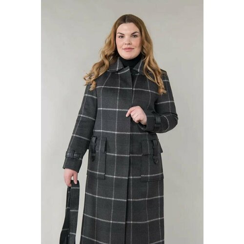 Пальто Modetta Style, размер 60, серый, черный
