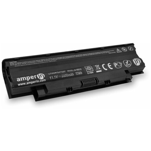 Аккумуляторная батарея усиленная Amperin для ноутбука Dell Inspiron M5010 (6600mAh)