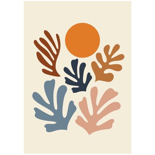 Постер / Плакат / Картина Анри Матисс - Разноцветные формы 50х70 см в подарочном тубусе