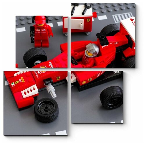 Модульная картина Lego команда Ferrari F14 T гоночный автомобиль70x70