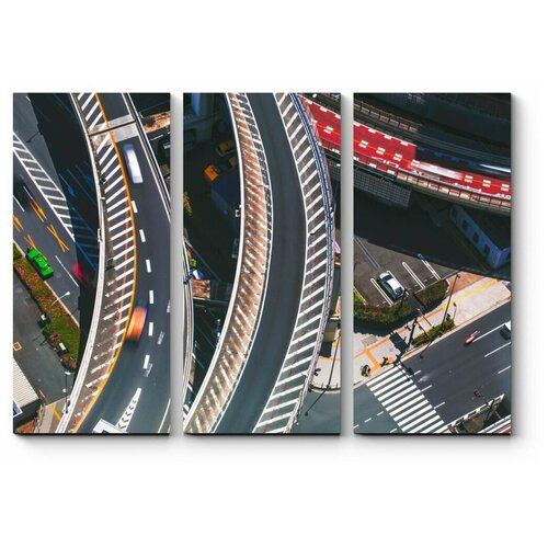 Модульная картина Надземные дороги Токио80x57