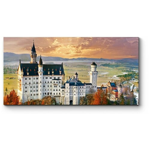 Модульная картина Замок под Мюнхеном50x25