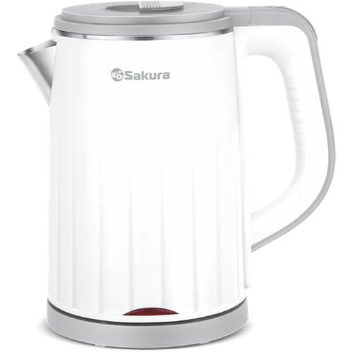 Чайник электрический Sakura SA-2155WG (1.2л) белый/серый