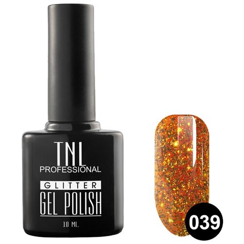 TNL Professional Гель-лак Glitter Effect, 10 мл, №39 - Тициановый