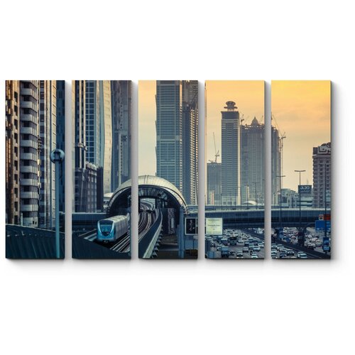 Модульная картина Метро Дубая 160x96