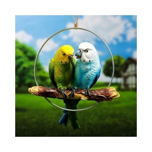 Подвесной декор"Пара попугаев" 18,5х6,5х22см Хорошие сувениры 5155102 .