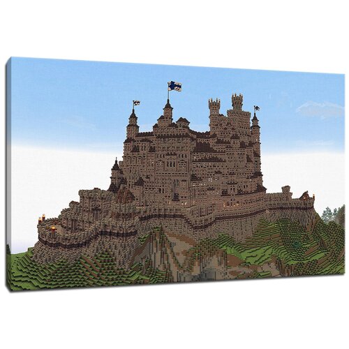 Картина Уютная стена "Замок. Майнкрафт" 110х60 см