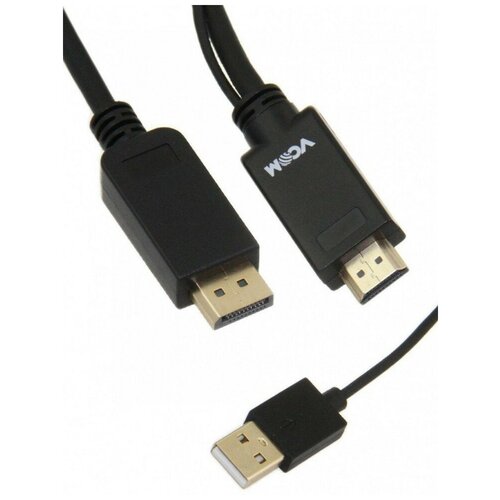 Кабель-переходник HDMI(M) +USB---> DP(M) 4K*30Hz VCOM 1.8M (CG599C-1.8M)