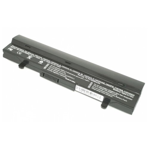 Аккумулятор (Батарея) для ноутбука Asus Eee PC 1001 1005 5200mAh REPLACEMENT черная