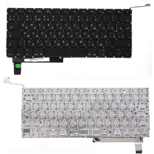 Клавиатура для ноутбука Apple MB986LL/A с SD, большой ENTER, Русская, Чёрная