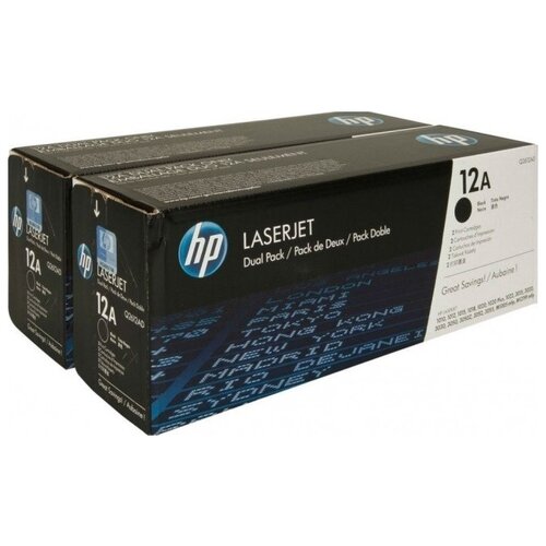 Комплект картриджей HP Q2612AF, 2000 стр, черный