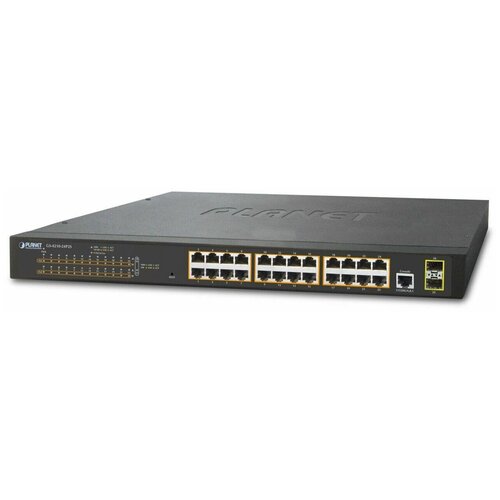 Коммутатор Planet IPv4, 24-Port Managed 802.3at POE+ Gigabit Ethernet Switch + 2-Port 100/1000X SFP (300W)