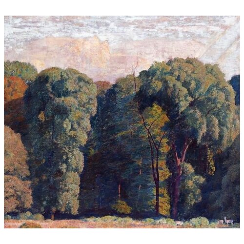 Репродукция на холсте Лесной пейзаж №8 Гарбер Даниэль 44см. x 40см.
