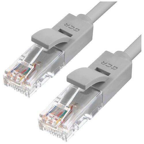 GCR Патч-корд прямой 0.7m UTP кат.5e, серый, 24 AWG, литой, ethernet high speed 1 Гбит/с, RJ45, T568B