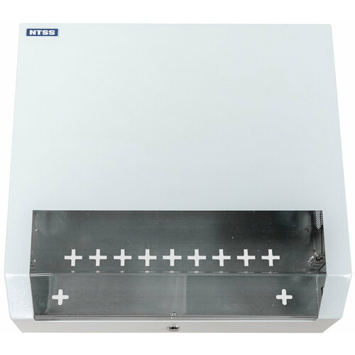 Шкаф коммутационный NTSS (NTSS-SOHO5U) настенный 5U 520x140мм пер. дв. стекл несъемн. бок. пан. 80кг белый IP20