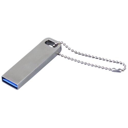 Компактная металлическая флешка Fero с отверстием для цепочки (128 GB USB 2.0 Серебро Mini031 Flash drive LOFT 4055)