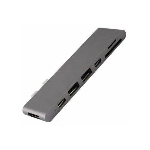 Аксессуар Адаптер Barn&Hollis Multiport Adapter USB Type-C 7 in 1 для MacBook Grey УТ000027061