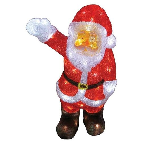 Световая фигура NEON-NIGHT Санта Клаус приветствует, 30 см, красный/белый