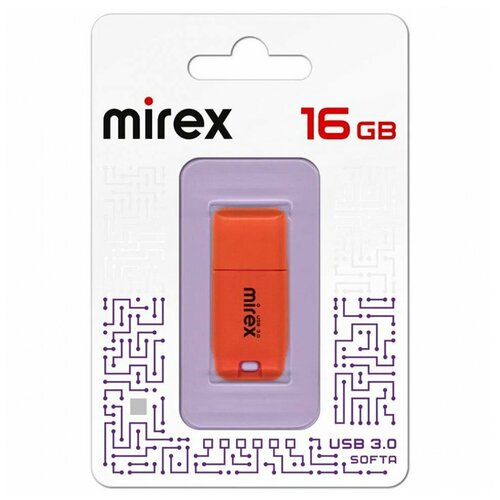 Флеш диск 16GB USB 3.0 Mirex Softa оранжевый