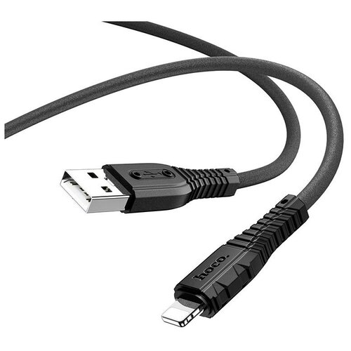 USB дата кабель Lightning, HOCO, X67, nano силиконовый, черный