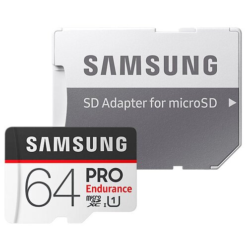 Карта памяти Samsung microSDXC 64 ГБ Class 10, UHS-I U1, R/W 100/30 МБ/с, адаптер на SD, 1 шт., серый