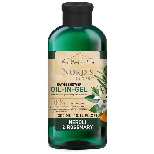 Гель для душа Nord's secret Neroli & rosemary, 300 мл, 300 г