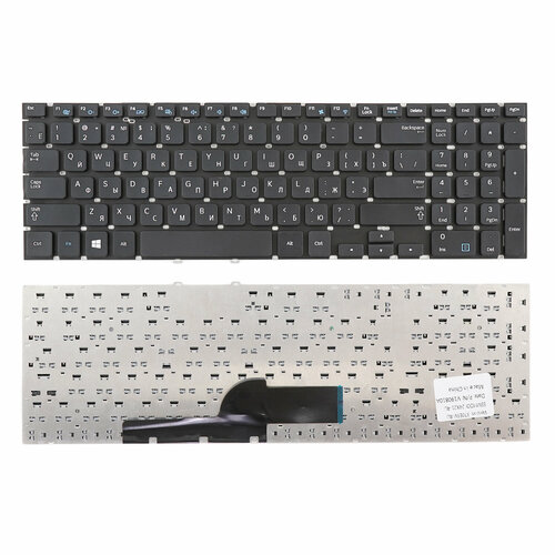 Клавиатура для ноутбука Samsung NP300E5V, NP350V5C, NP355E5C черная без рамки