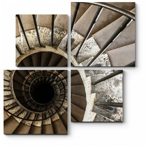 Модульная картина Винтовая лестница 90x90