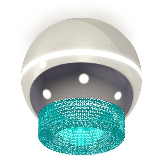 Накладной светильник XS1104020 PSL/BL серебро полированное/голубой MR16 GU5.3 LED 3W 4200K (C1104, N7194)