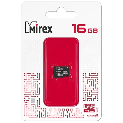 Флеш карта microSDHC MIREX 16GB (UHS-I, class 10)13612-MCSUHS16 (13612-MCSUHS16)
