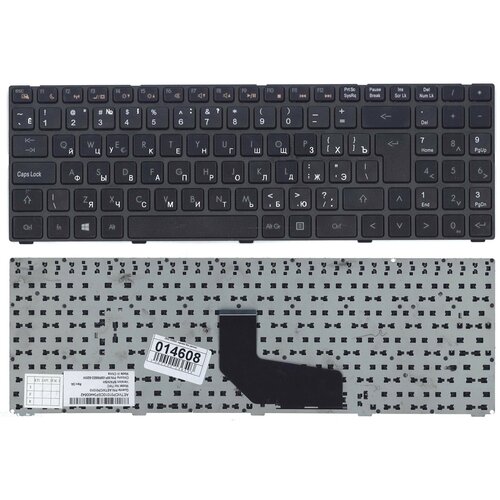 Клавиатура для ноутбука DNS 0158645 черная с рамкой