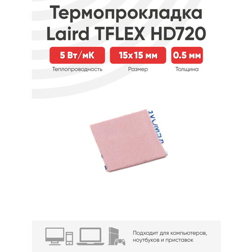 Термопрокладка Laird TFLEX HD720 15x15x0.5мм