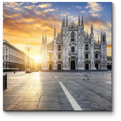 Модульная картина Неподражаемый Милан на рассвете 80x80