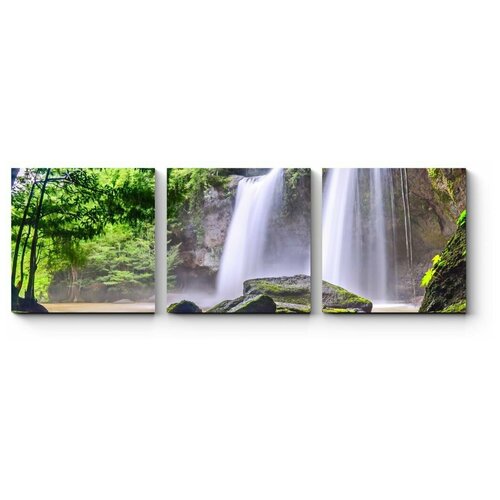 Модульная картина Райский водопад60x20
