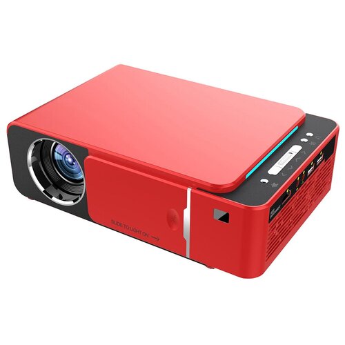 Портативный бюджетный мультимедийный проектор Т6A Smart Wi-Fi HD, красный