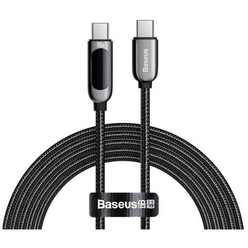 Кабель Baseus Display Fast Charging Data Cable Type-C to Type-C 100W 2m Black (CATSK-C01)