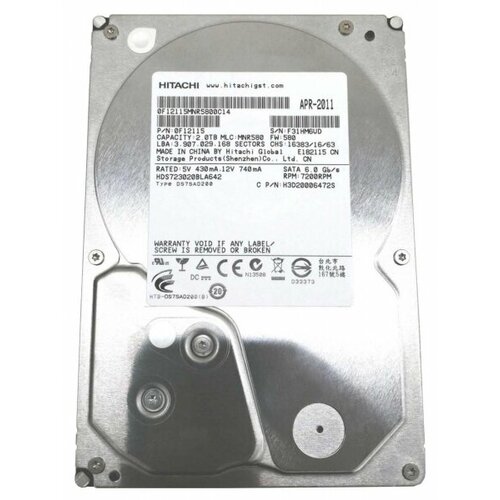 Жесткий диск Hitachi HDS723020BLA642 2Tb SATAIII 3,5" HDD